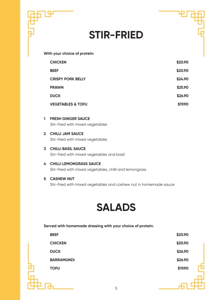 Menu - Hội An Restaurant